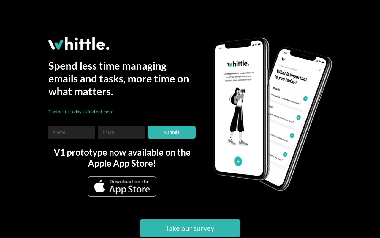 Whittle Landing Page